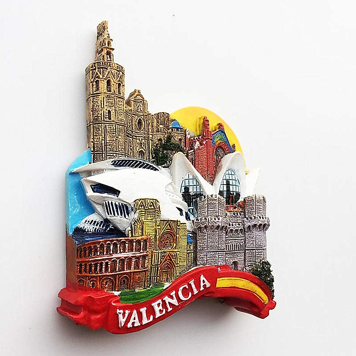 Valencia Spain 3D Fridge Magnet Travel Souvenir Gift Collection,Home & Kitchen Decoration Magnetic Sticker Valencia Refrigerator Magnet