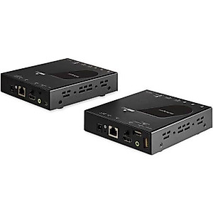 StarTech.com HDMI KVM Extender Over IP - 4K 30Hz HDMI 2.0 & USB Over IP LAN or CAT5e/CAT6 Ethernet (100m/330ft) - Remote KVM Switch/Console Transmitter/Receiver Extender Kit, TAA (SV565HDIP)