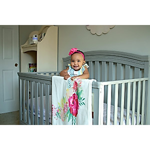 Customizable Baby Monthly Milestone Blanket Girl | Large 50"x60" | Personalized Soft Photography Background | Newborn Girls or Boys Photo Prop | Best