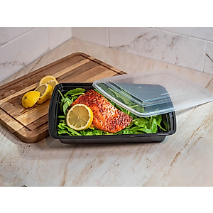 DHG PROFESSIONAL 50 sets Rectangle 58oz Meal Prep Containers with lids Microwavable Food Container Plastic BPA Free Rectangle