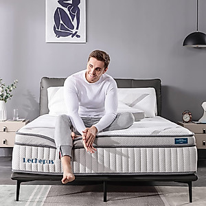 Lechepussleep Cal King Mattress,Lechepus 14 Inch Hybrid Memory Foam Mattresses with Individual Pocket Springs,Mattress in Box,Plush Comfortable Mattress for Back Pain Relief,CertiPUR-US Certified