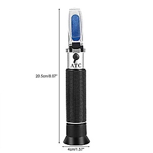Alcohol Refractometer with ATC 0~80% VOL Volume,Professional Handheld Brix for Grape Wine Brewing,Dual Scale Measurement Tool for Making Alcohol Test Winemakers Homebrew
