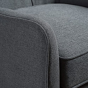 Christopher Knight Home Felicity Mid-Century Fabric Arm Chair, Charcoal