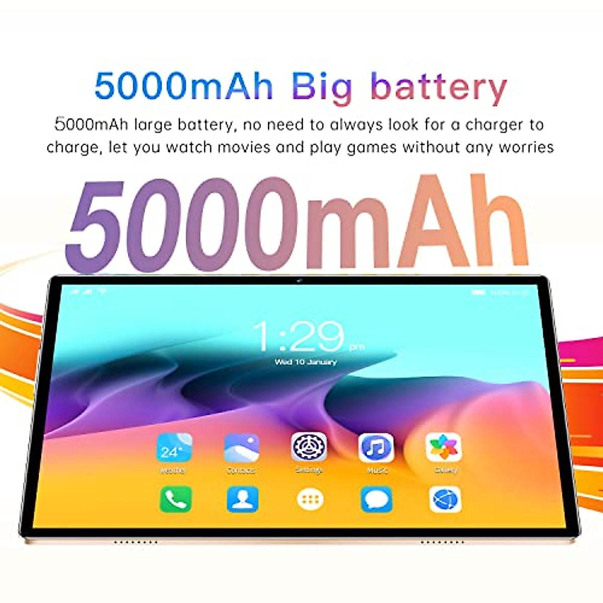 Tablet 10.1 inch Android 8.1 Tablet Latest Octa-Core Processor, 32GB ROM+3GB RAM Storage, 2MP+5MP Camera, Bluetooth, 128GB Expand Support, IPS Full HD Display, WiFi, Dual-SIM 丨Blue