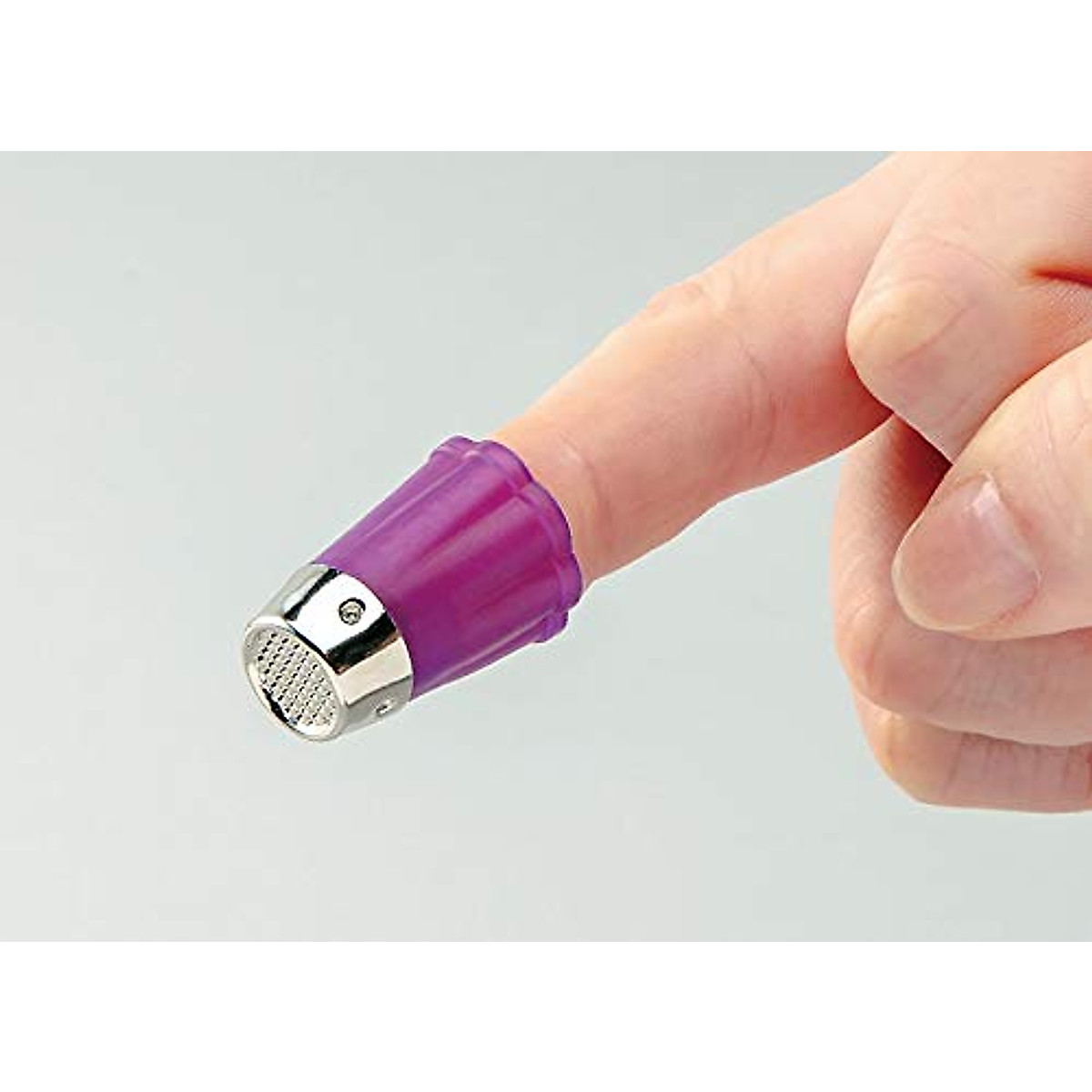 Clover I Sew for Fun Protect'n Grip Thimble, purple