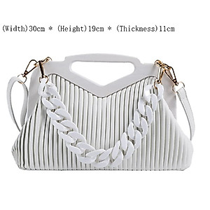 TBIIEXFL Handbag Women Inverted Triangle Handle Leather Hand Pouch Crossbody Bags Women Tote Bag Lady Satchel (Color : E, Size : 1)