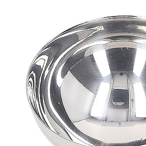 Ice Cream Bowl Set with Fork, Stainless Steel Dessert Bowls for Puddings, Salads, Trifles, Easy to Soup Bowl Perfect for Home, Hotel, Restaurant (150ml)