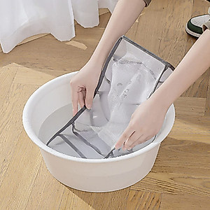 2 Pack 7 Grids Pants Organizer Jeans for Closet Storage Jean Clothing Closet Wardrobe Clothes Baskets Mesh Washable Foldable Drawer Thin Jeans T-shirts Underwear Socks Bra Leggings Skirts Swearter (2)