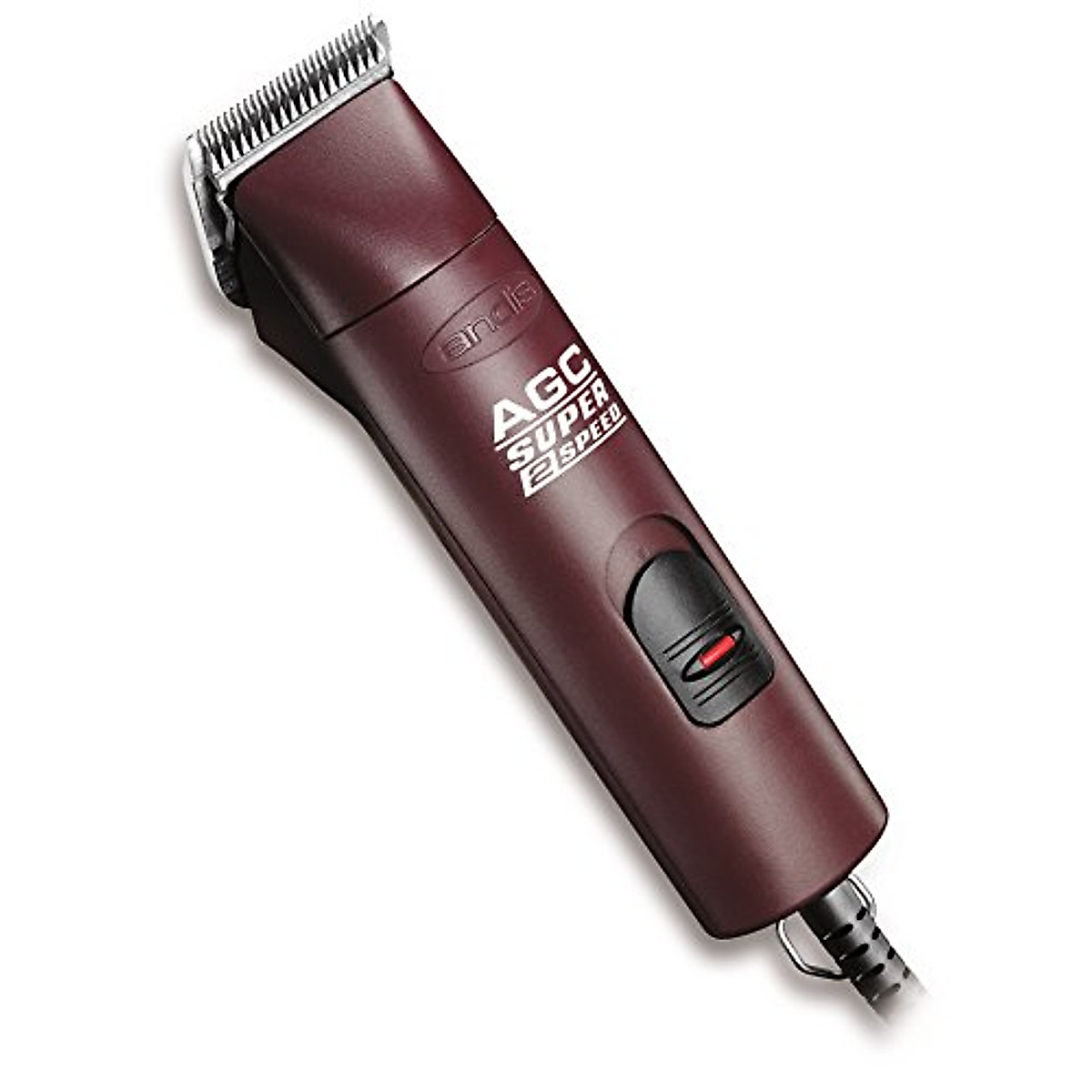 Andis 22685 Professional UltraEdge Super 2-Speed Detachable Blade Clipper – Rotary Motor with Shatter-Proof Housing, Runs Calm & Silent, 14-Inch Cord - For All Coats & Breeds - 120 Volts, Burgundy