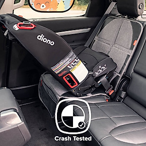 Diono Ultra Mat and Heat Sun Shield Complete Back Seat Upholstery Protection with Integrated Heatshield, Crash Tested, Water Resistant Protection, Durable, Anti-Slip, 3 Mesh Storage Pockets