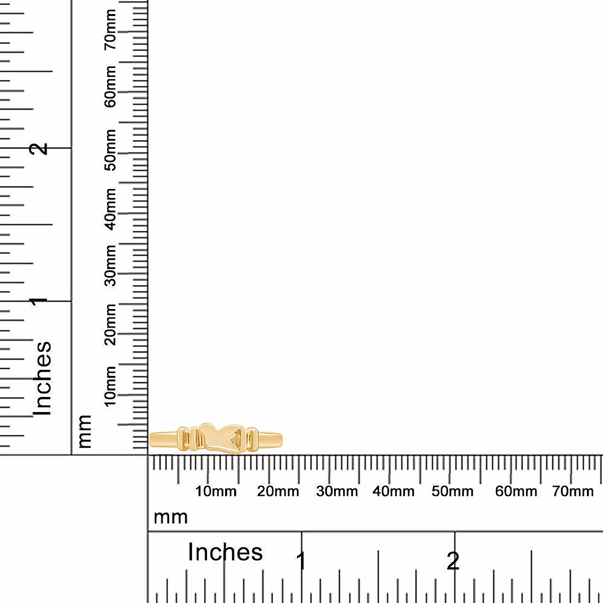 AFFY 14k Yellow Gold Over Sterling Silver Dove Bird Christian Love Hope Promise Ring Ring Size-5.5