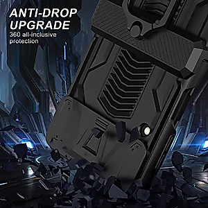 DOOTOO for Samsung Galaxy Z Flip 4 Case with Ring Holder, Z Flip 4 Case Magnetic Hinge Protection Slideway Lens Camera All-Inclusive Cover for Samsung Galaxy Z Flip 4 5G 2022 (Black)