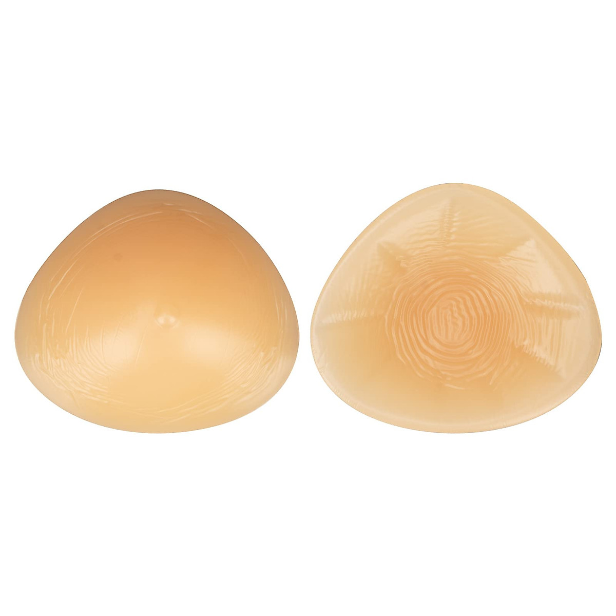Prosthetic Breast, Artificial Symmetrical Breast Form, Bra Pad Inserts Soft Silicone Triangular Shaped Concave Bottom Prosthetic Breast for Post Mastectomy (Type 1)
