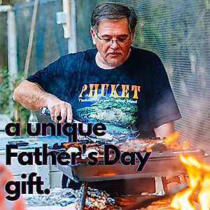 Personalized Grill Set for Men, BBQ Set with Custom Engraved Wooden Case Holder (Circle Design) | Customized Birthday for Him, Dad, Boyfriend, Husband | Groomsmen Gift