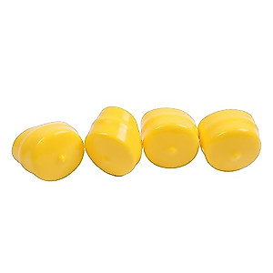 LSSOCH 4PCS Axle Yellow Cap Bearing Cover M143338 Compatible with John Deere 105 D100 D105 D110 D125 L105 L108 L110 L120 L130 LA100 LA105 LA110 LA115 X300 X304 X520 Lawn Mower and Lawn Tractor