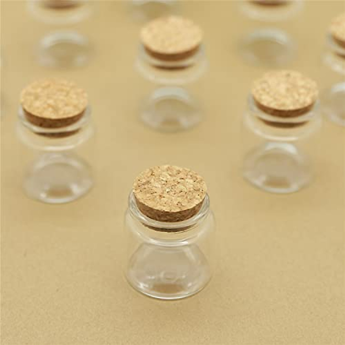 Bottlemaxjar 12pcs Small Glass Bottle Stopper 50ml Vials Glass Jars with Cork Storage Decorative Bottle 31x47x50mm(1.22x1.85x1.96inch), Diameter: 47mm, Height: 50mm, Opening: 31mm