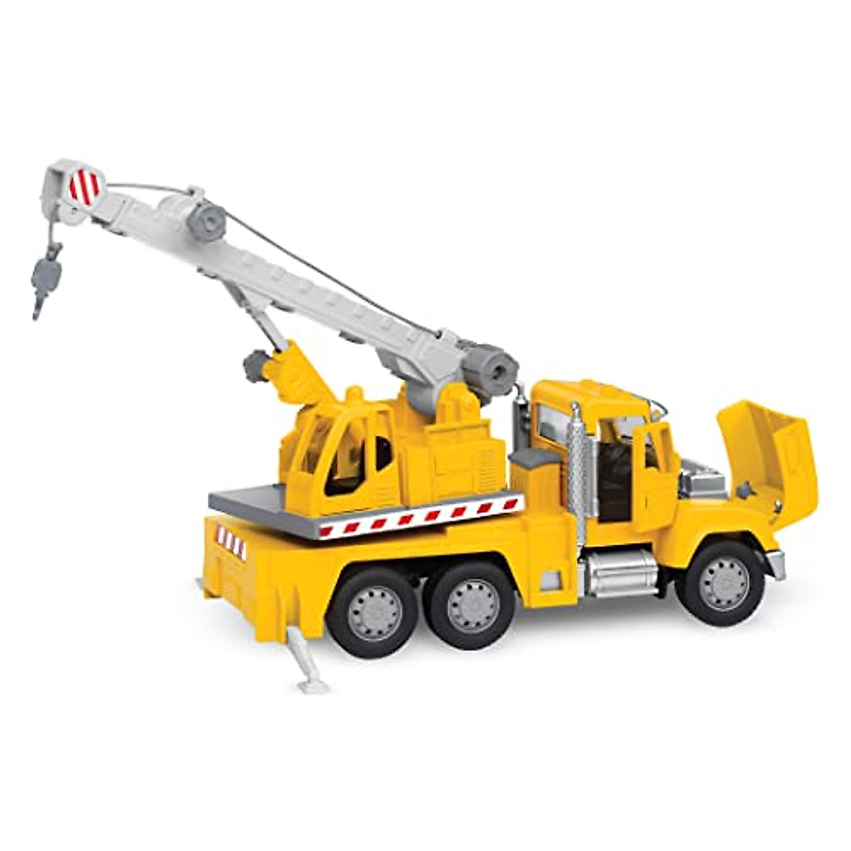 Driven by Battat – 4 Toy Vehicles for Kids&Toddlers – 7.5" Crane Truck, 7.5" Tow Truck, 7.5" Fire Truck, 7" Log Truck – Lights & Sounds – Gift Construction Toys for 3 Year Old+