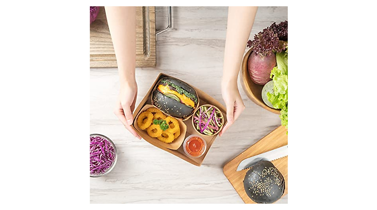 Restaurantware Bio Tek Burger Trays - Eco-Friendly & Recyclable