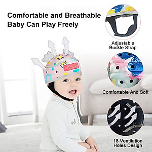 AIKSSOO Baby Safety Helmet Infant Adjustable Head Protector Soft Headguard for Toddler Learning to Walk