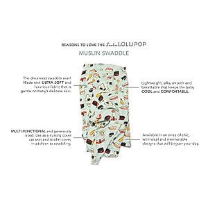 Loulou Lollipop Soft Baby Swaddle Blanket Muslin Wrap Receiving Blanket for Newborn to Toddler Girl and Boy, Large 47” by 47” - Planets…