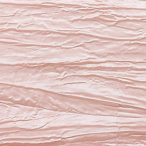 YOUR CHAIR COVERS - 90 x 132 inch Rectangular Crinkle Taffeta Tablecloth - Blush, Rectangle Table Linens for 6 ft Rectangular Tables, Wedding Crushed Table Cloth