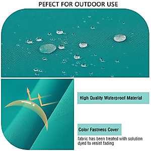 idee-home Outdoor Bench Cushion Waterproof, Bench Cushions for Outdoor Furniture, Patio Porch Swing Replacement Seat Pad with Ties for Garden Backyard, 42 x 18 Inch Peacock Blue