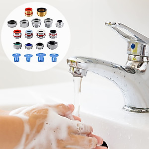 15pcs Faucet Adapter Kit, Brass Faucet Aerator Adapter Set Male Female Kitchen Faucet Adapter Converter to Faucet Aerator, Garden Hose, Standard Hose in RV, Apply on Both Removable and Cache Aerator
