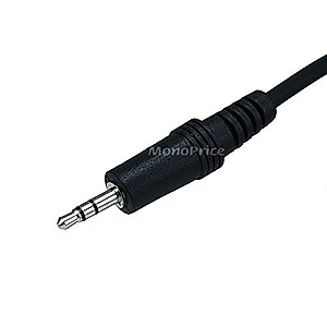 Monoprice Stereo Extension Cable - 12 Feet - Black | 3.5mm Plug/Jack Male/Female