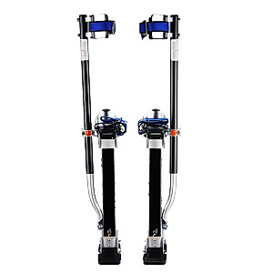 Drywall Stilts - 24 to 40-inch Lightweight Aluminum Stilts for Adults - Put Up Drywall, Wallpaper, Painting, or Electrical by Stalwart (Black)