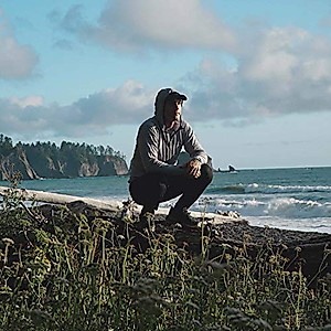 Minus33 Merino Wool Mens Micro Weight Woolverino ¼ Zip Sun Hoodie Ash Gray Medium