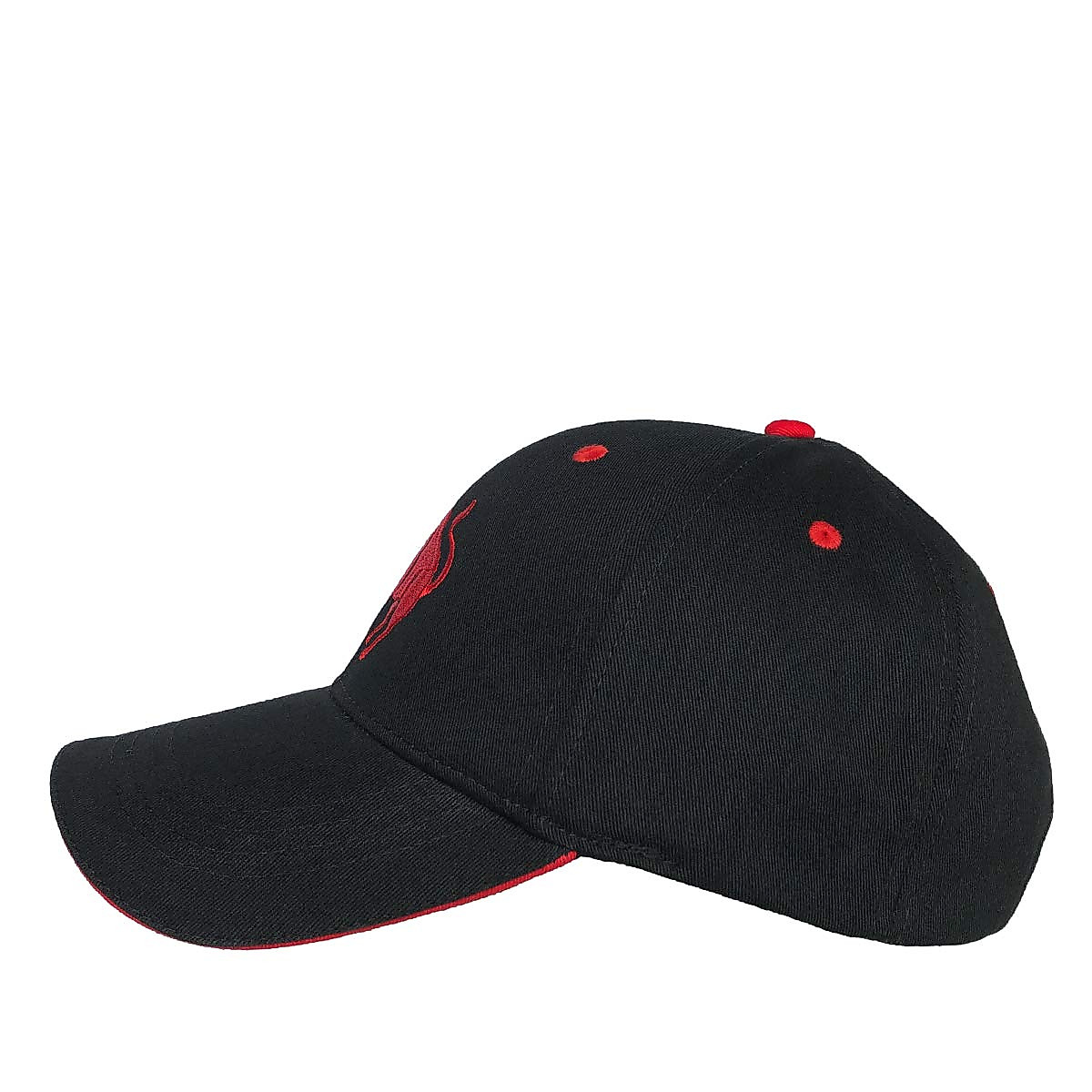 Telea 100% Cotton Baseball Cap Zodiac Embroidery One Size Fits All for Men and Women Taurus/Red