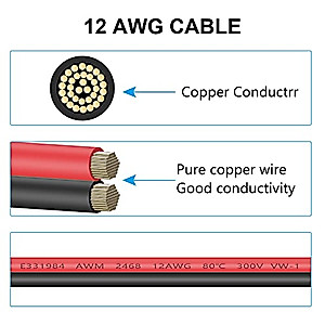 RIIEYOCA Solar Connector to XT60I- F Adapter 12 AWG Cable XT60 Female Connector Connect Solar Panel Charge Cable for Solar Generator Portable Power Station 1.5M/4.9FT