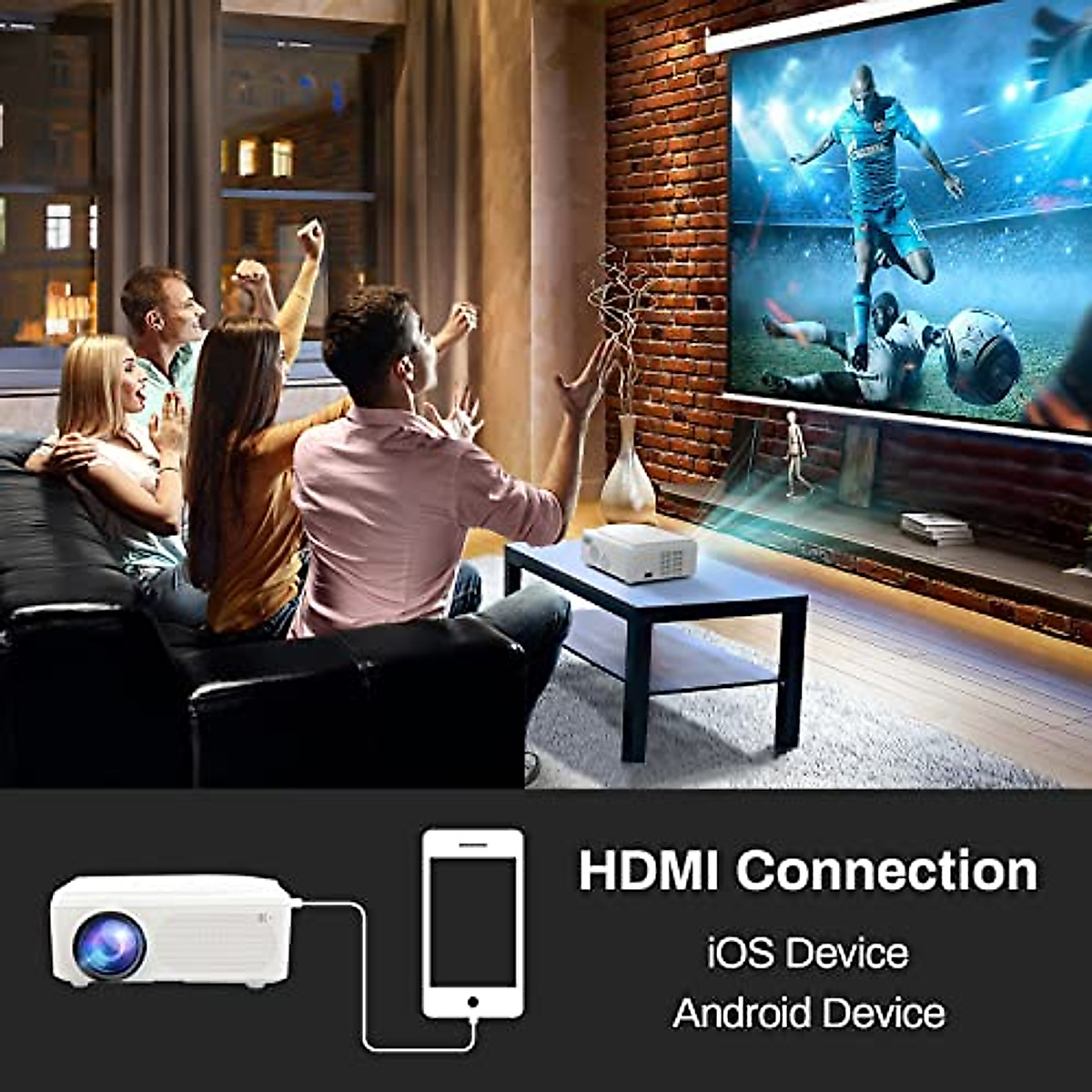 Portable Bluetooth 5.0 Projector Built-in DVD Player, MINLOVE Native 1080P Full HD DVD Projector, Mini Outdoor Movie Projector with Tripod, Video Projector Compatible with iOS/Android/HDMI/TV Stick