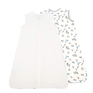 EXQ Home Baby Sleep Sack L 2-Pack,Sleep Sack 2t Wearable Blanket Baby Unisex Soft Baby Sleep Sack 12-18 Months,Sleeping Bag Baby Cotton Sleeveless Sleepsack 2-Way Zipper,White Rabbit
