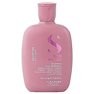 ALFAPARF MILANO Semi Di Lino Moisture Nutritive Low Shampoo - Sulfate Free Shampoo for Color Treated Hair - Moisturizing Hair Shampoo for Dry Hair - Paraben & Paraffin-Free (250 ml / 8.45 Fl. Oz)