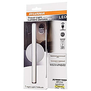 LEDVANCE Sylvania General 65007 Portable USB Rechargeable 2 Suction Cups and Magnetic Mounting Base, 4000K LED Light Bulb, White