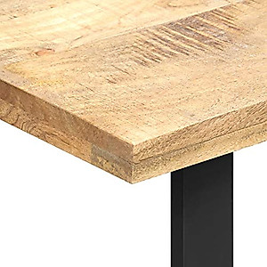 Tidyard Dining Table 47.2 x 23.6 x 29.9 Inch Solid Mango Wood Wooden Dinner Table for Kitchen, Bistro, Home Furniture