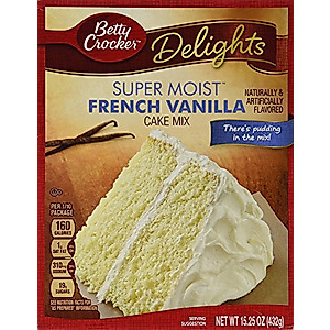 Betty Crocker Super Moist French Vanilla Cake Mix, 15.25 oz, 2 pk