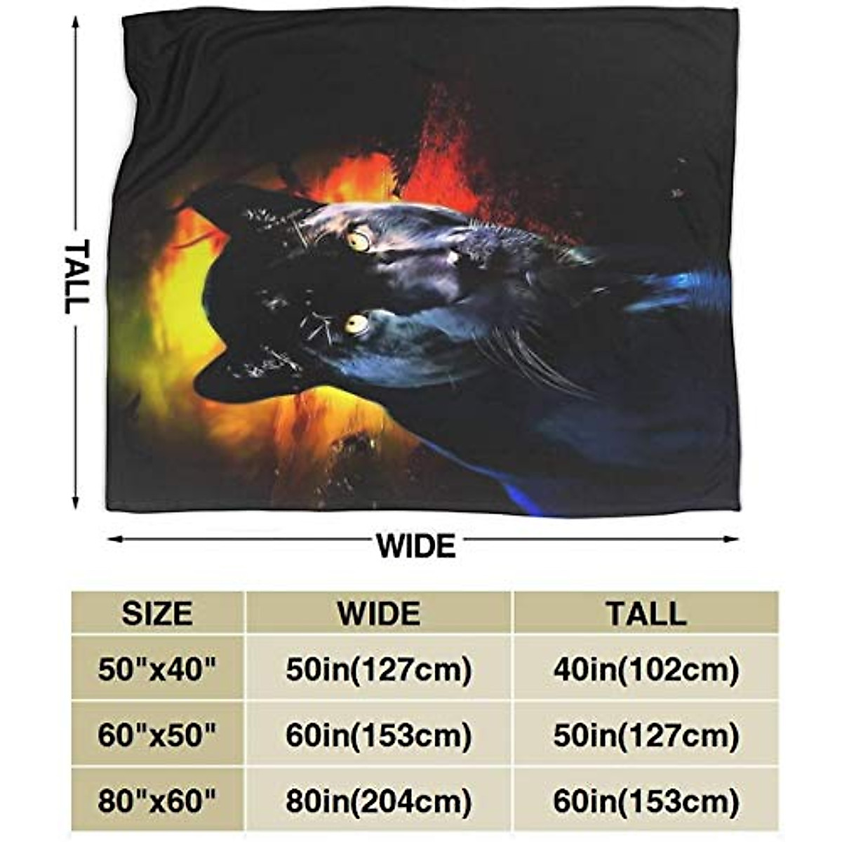 50"x40" Blanket Panther Sunset Black Fleece Blanket Throw Blanket Lightweight Microfiber Blankets for Bed Couch Sofa Blanket Quilt