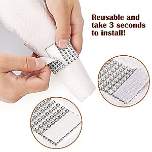 Eakor Mirilor 150pcs Napkin Rings, Bling Napkin Rings Buckles for Table Decorations, A silver