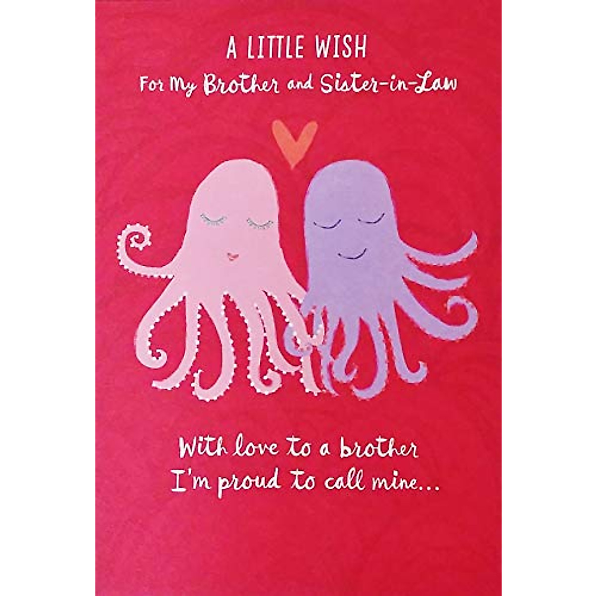 Greeting Card A Little Wish For My Brother and Sister-in-Law - Happy Valentine's Day