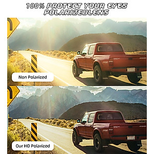 JIM HALO Retro Polarized Sunglasses Men Women Flat Top Square UV400 Glasses for Driving Fishing Hiking Golfing (Black Frame/Polarized Gradient Grey Lens)