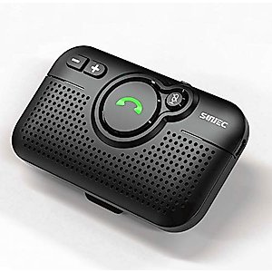 SUNITEC Handsfree Bluetooth for Cell Phone, Bluetooth 5.0 Car Speaker Motion AUTO ON Off Support Siri Voice Assistant Bluetooth Car Kit Receiver Handsfree Speakerphone with Visor Clip - BC980P