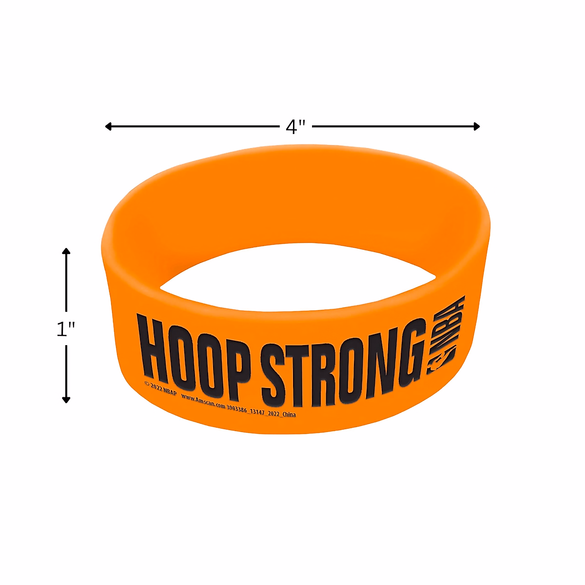 NBA Spalding Basketball Yellow Rubber Cuff Band Favors - 4" x 1", 6 Pieces - Perfect Party Giveaways