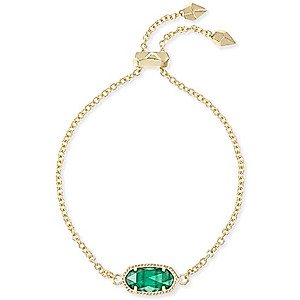 Kendra Scott Elaina Link Chain Bracelet for Women, Dainty Fashion Jewelry, 14k Gold-Plated Brass, Cat's Eye