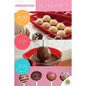 APRON HEROES- Complete Cake Pop Maker Kit, Nonstick, Silicone, Cake Pop Maker, Cake Pop Kit, with, Cake Pop Stand Holder, Cake Pop Molds, 120 Lollipop Sticks, Melting Pot, Decorating Pen, & Twist Ties