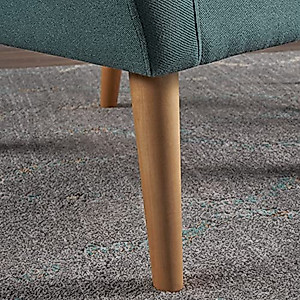 Christopher Knight Home Merel Mid Century Modern Fabric Club Chair, 28.30" W x 27.60" D x 31.50" H, Dark Teal/Natural