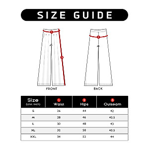 noflik Women's Comfy High Waisted Knit Wide Leg Pants with Elastic Waistband (Navy, XL)