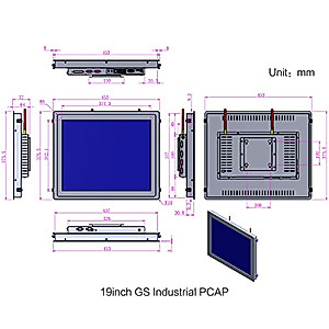 LEANGLE 19" 4:3 Industrial Embedded Touch Panel PC All-in-one,Capacitive Touch Screen,Intel CORE i5-3210M/i5-4200U/i7-8565u/i5-10210U,2*COM,HDMI,USB,VGA,Windows 10
