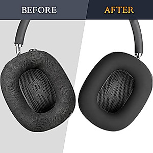 SOULWIT Silicone Ear Pads Cover Protector for AirPods Max Headphones Cushions, Sweatproof, Easily Washable, Rugged Durability - Black